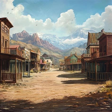 Western Towns And Architecture Premium Ai Generated Image