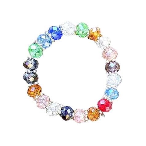Boutique Jewelry New Rainbow Iridescent Crystal Cut Beaded Braclet Poshmark