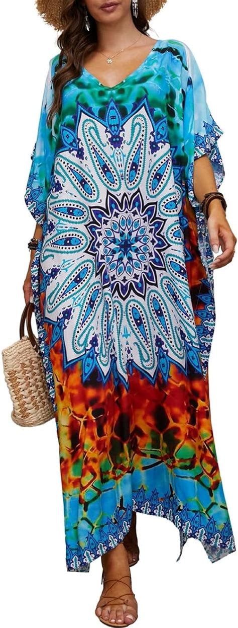 Bsubseach Womens Swimwear Turkish Kaftans Swimsuit Cover Up Caftan
