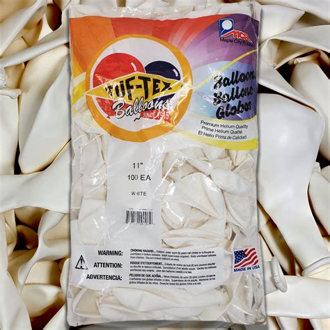 11 White Latex Balloons Doolins
