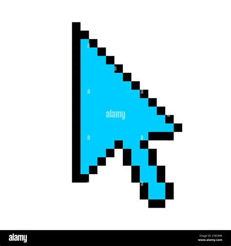 Blue Cursor Line Icon Computer Mouse Arrow Hover Click Highlight