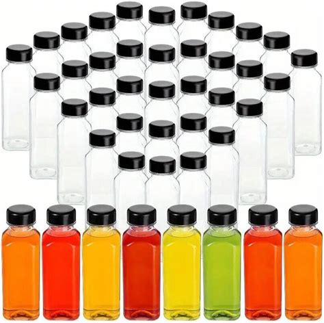 Generic 25 Pcs 250g8oz Plastic Juice Bottles Leak Proof Caps Easy To