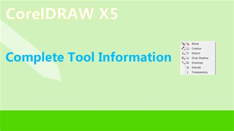 Complete Corel Draw X5 Tools In Hindi Part 3 Blendtool Contour Distort Drop Shadow Transparency