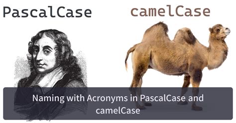 naming with acronyms in pascalcase and camelcase things about web