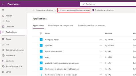 Exporter Et Importer Des Applications Canevas En Tant Que Package