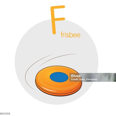알파벳 문자 F 어퍼 케이스 또는 어린이 학습 연습 Abc에 대한 자본 편지와 프리스비의 벡터 그림 플라스틱 원반에 대한 스톡 벡터 아트 및 기타 이미지 Istock