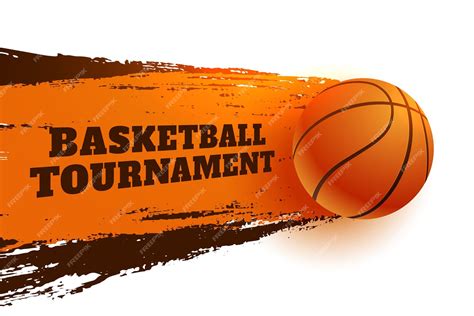 현대 3d 농구 선수 토너먼트 배경과 그룬지 효과 무료 벡터