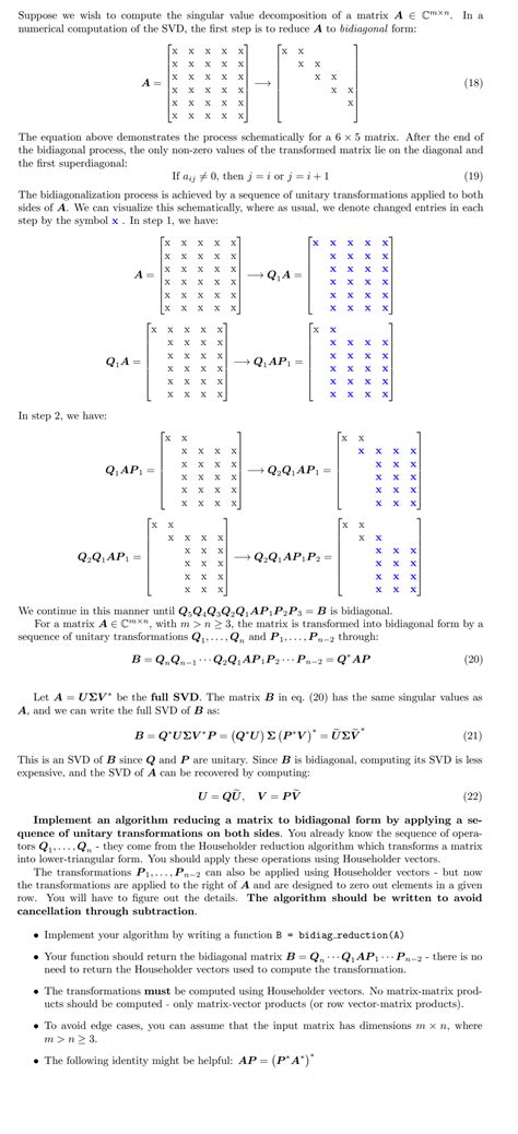 Solved Matlab Compute Svd Linear Algebra Please Thoroughly