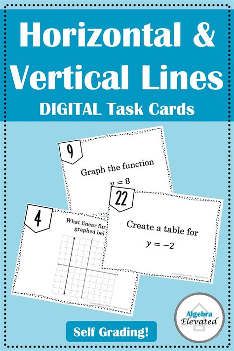 Horizontal And Vertical Line Online Task Cards Digital Digital Task