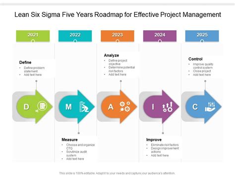 Lean Six Sigma Five Years Roadmap For Effective Project Management Structure