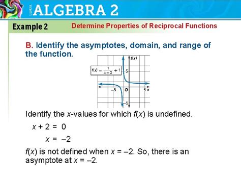 Section 7 3 Graphing Reciprocal Functions Algebra 2