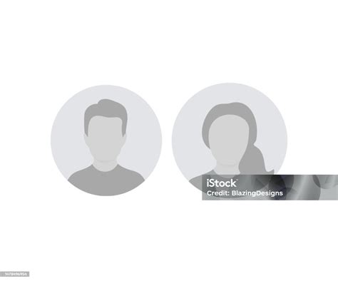 남자와 여자 아바타 프로필 남성과 여성의 얼굴 실루엣 프로필 사진 세로 기호입니다 사용자 회원 아바타 사진 실루엣 벡터 디자인과