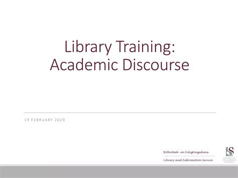Academic Discourse 2020 Ppt