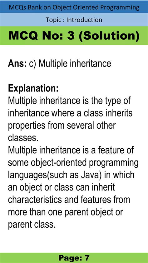 Multiple Choice Questions On Java Object Oriented Programming Bank 1