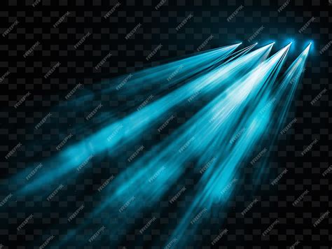 Premium Psd Png Diffracted Light Rays With Bent Light And Blue