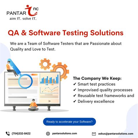 An Advertisement For The Company That Is Testing Software