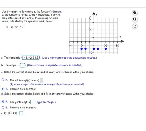 Solved Ay Use The Graph To Determine A The Functions