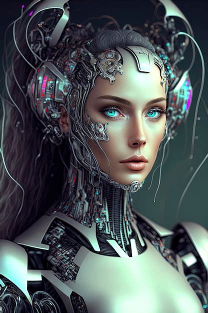 Premium Photo Ai Cyber Robot As A Woman