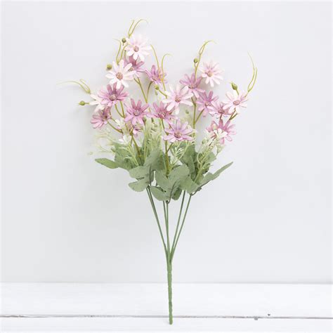 아티플라자 실크플라워 데이지조화 파스텔꽃 미니 조화 꽃 부쉬