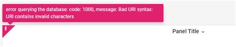 Error Querying The Database Code 1000 Message Bad Uri Syntax Uri