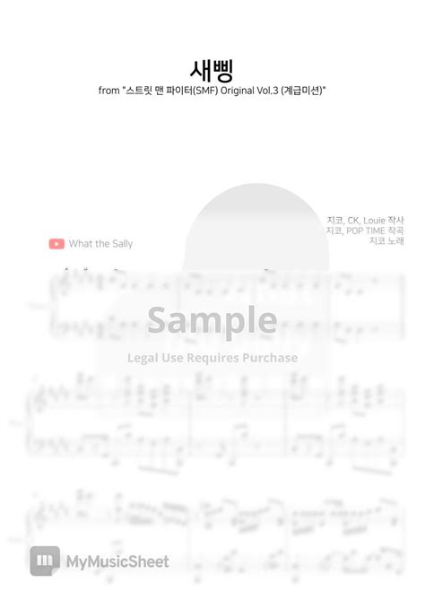 지코zico 새삥 스트릿 맨 파이터smf Original Vol3 계급미션 Sheets By What The
