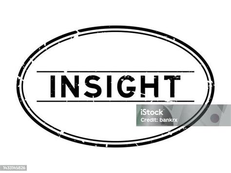 그런 지 검은 통찰력 단어 타원형 고무 인감 스탬프 흰색 바탕에 개성 개념에 대한 스톡 벡터 아트 및 기타 이미지 개성 개념
