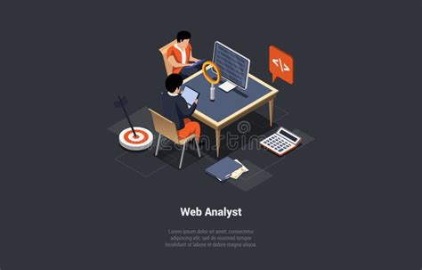 concept of testing data analysis and debugging web analyst character