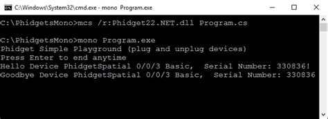 Language C Sharp Phidgets Support