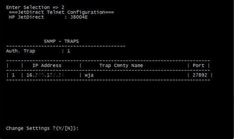 HP Jetdirect And Embedded Print Server SNMP Trap Destination Table HP Customer Support