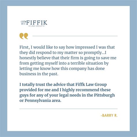 Fiffik Law Group Pc On Linkedin Testimonialtuesday