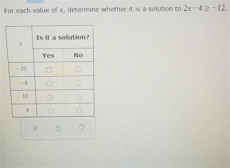 Solved For Each Value Of X Determine Whether It Is A Chegg