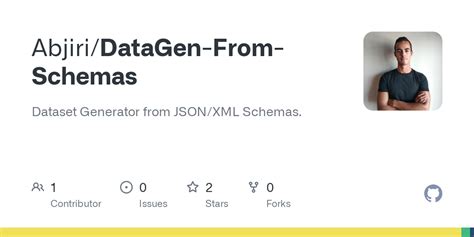Github Abjiridatagen From Schemas Dataset Generator From Jsonxml Schemas