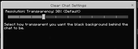 Clear Chat Texture Pack For Minecraft
