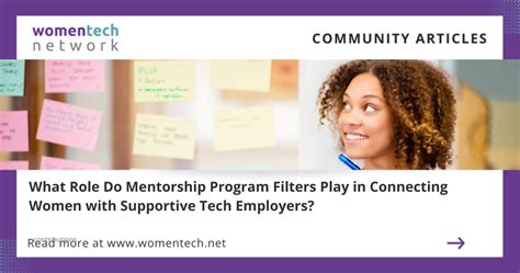 What Role Do Mentorship Program Filters Play In Connecting Women With