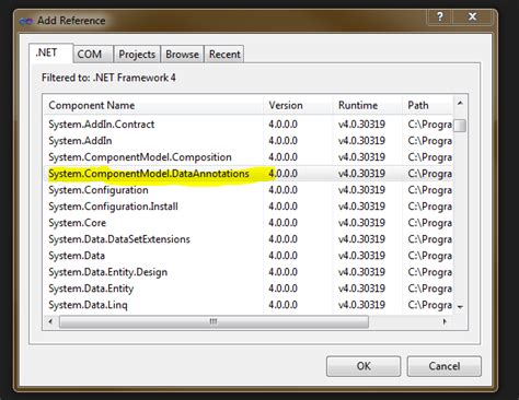 为什么我不能引用System ComponentModel DataAnnotations Dovov编程网