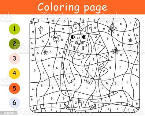 아이들을위한 숫자 게임으로 색상 의상 공룡을 입은 아이 할로윈 파티 인쇄 가능한 워크시트 색칠 공부 페이지 공룡에 대한 스톡 벡터 아트 및 기타 이미지 Istock