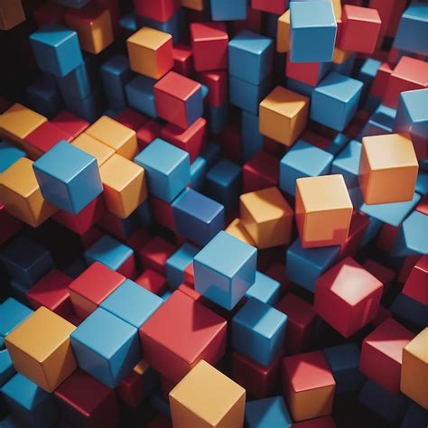 Premium Ai Image Abstract Cubes Background Generative Ai