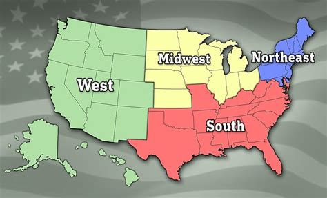 Map Suggesting How The Us Could Be Split Into Four Different Regions