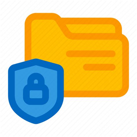 Protected Folder Secure Shield Lock Files Icon Download On Iconfinder
