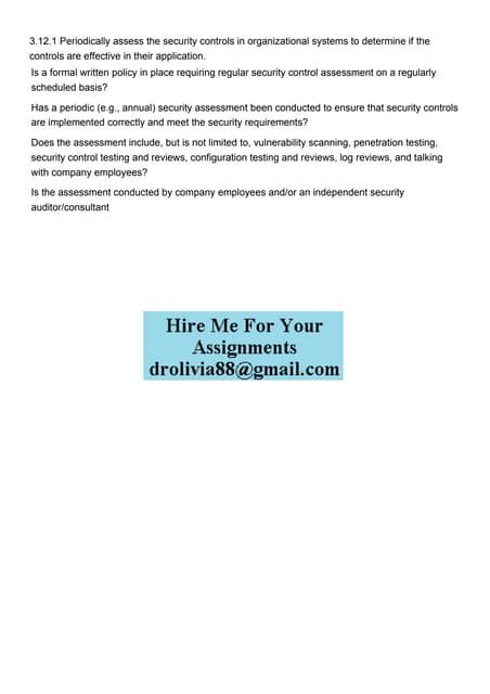 3121 Periodically Assess The Security Controls In Organizapdf