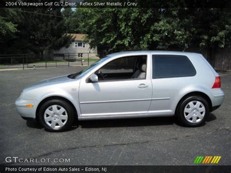 Reflex Silver Metallic 2004 Volkswagen Golf Gl 2 Door Grey Interior