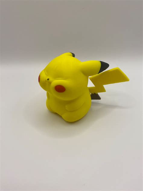 Pokemon Pikachu Fat Chubby Figurine 3d Printed Etsy