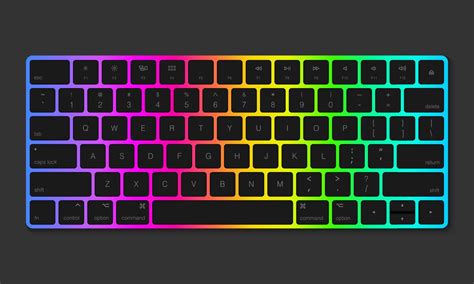 Gaming Keyboard RGB Effect Vector Illustration 7942559 Vector Art At Vecteezy