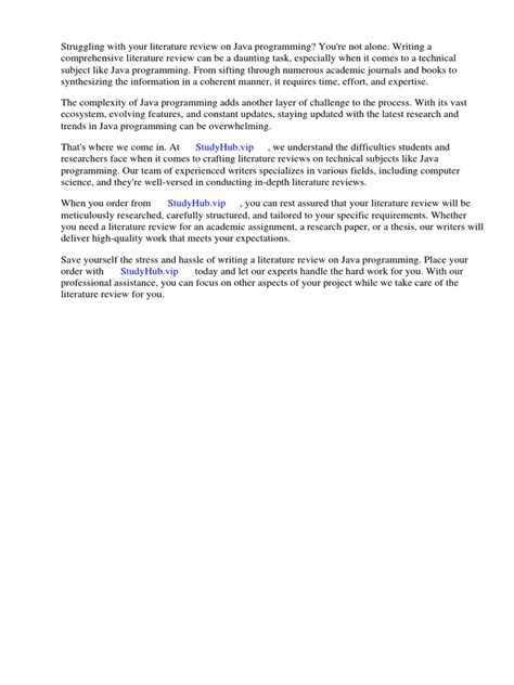 Literature Review Java Programming Pdf Java Programming Language