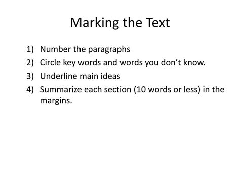 Ppt Marking The Text Powerpoint Presentation Free Download Id 2692693