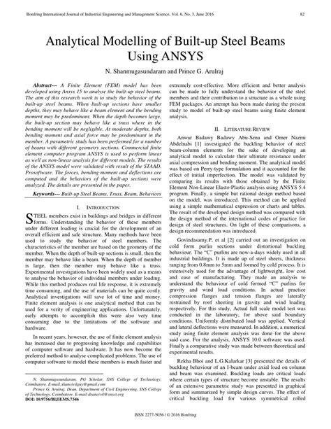 Simply Supported Beam Analysis In Ansys The Best Picture Of Beam