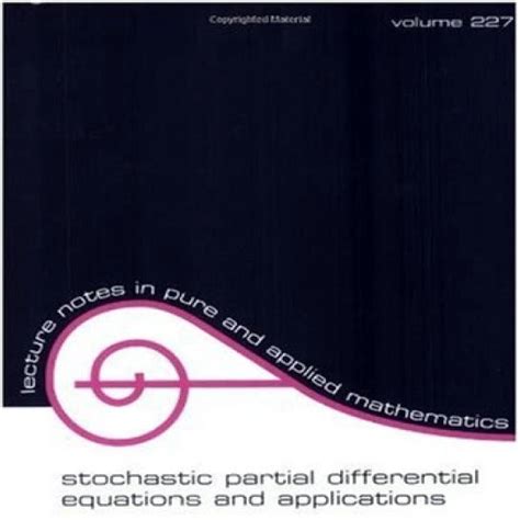 خرید و قیمت دانلود کتاب Stochastic Partial Differential Equations And Applications ترب