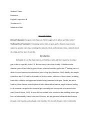 Touchstone 1 Docx Babe S Name Institution English Composition II Touchstone 1 2