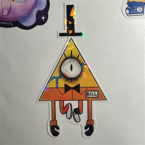 Theraprism Bill Cipher Holographic Sticker Gravity Falls Book Of