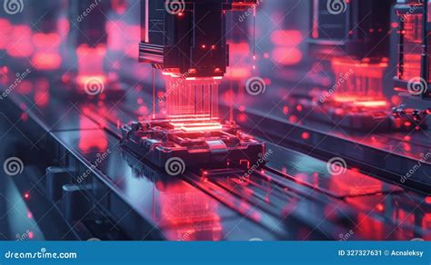 Ai Powered Manufacturing System Monitoring Processes Digital Stock